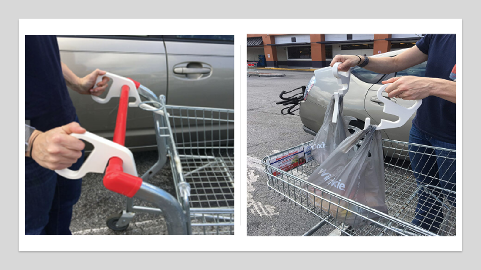 Sanitary Shopping Cart Handles- Set of 2 Hands-Free Anti-Germ Multi ...